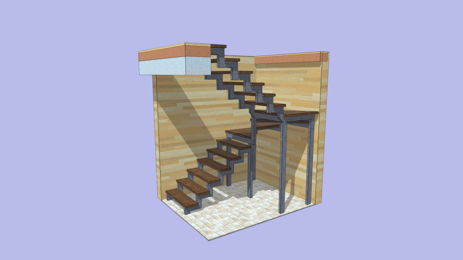 Лестница П, 4забежных - 3D model by dmitriy2019 [bd54fc5] - Sketchfab