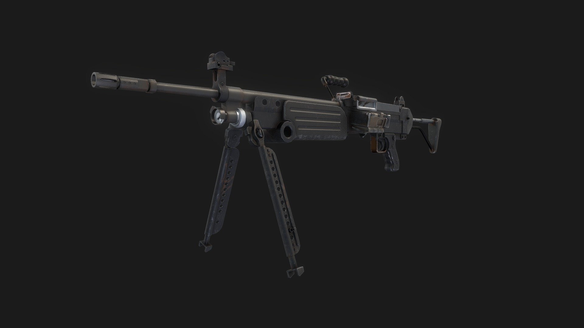 T75_Machine Gun - 3D model by BXR_ART [bd5726d] - Sketchfab