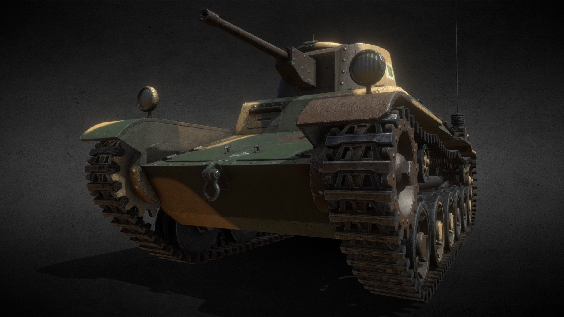Type 1 Chi-He (IJA Medium Tank) V.1 - Buy Royalty Free 3D model by ...