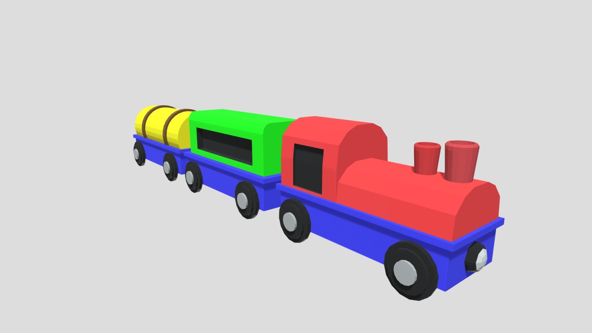 Simplistic Children's Toy Train - Download Free 3D model by danharris ...