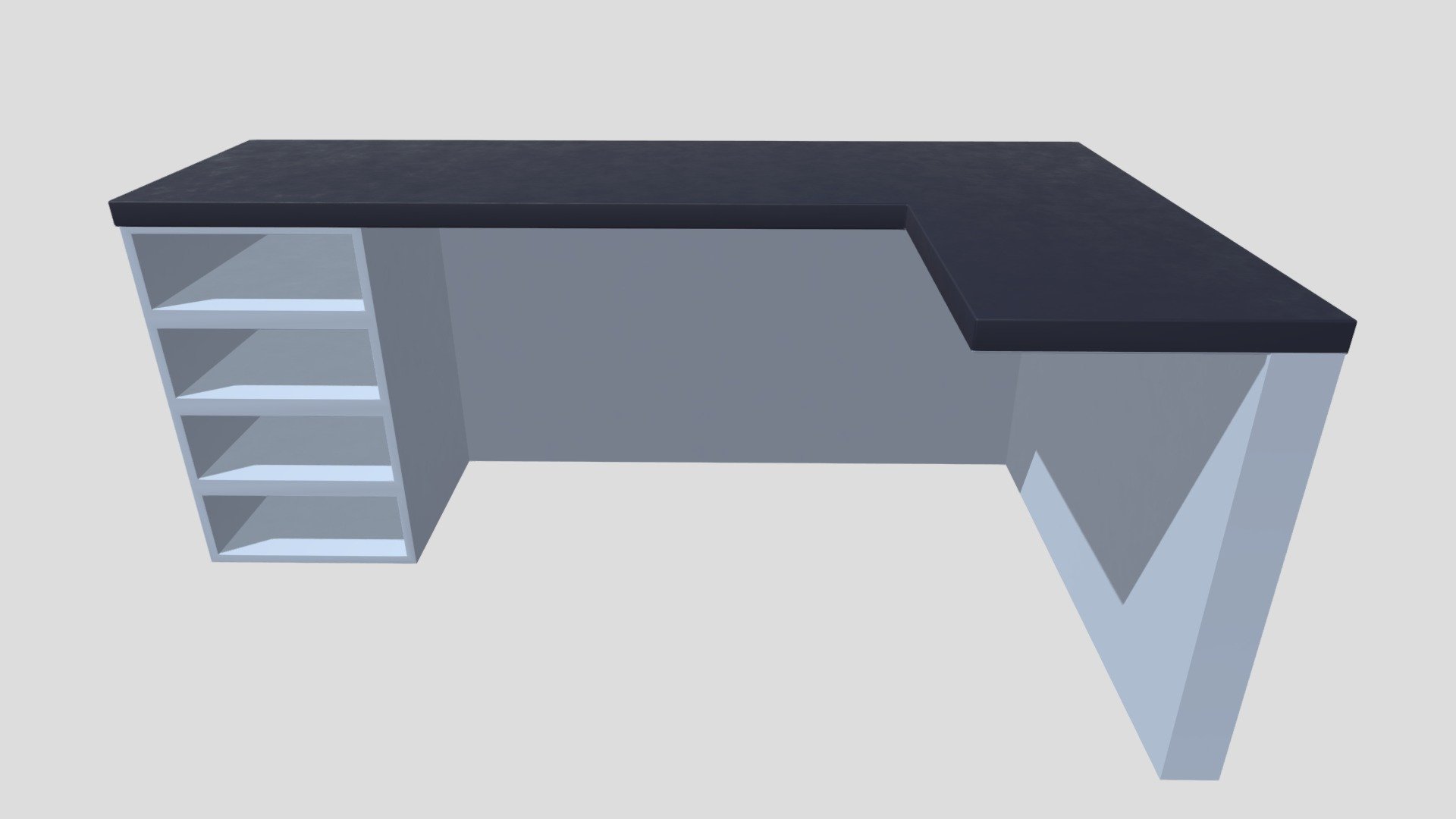 L-Shaped desk table - Download Free 3D model by Superenforcer_xp ...