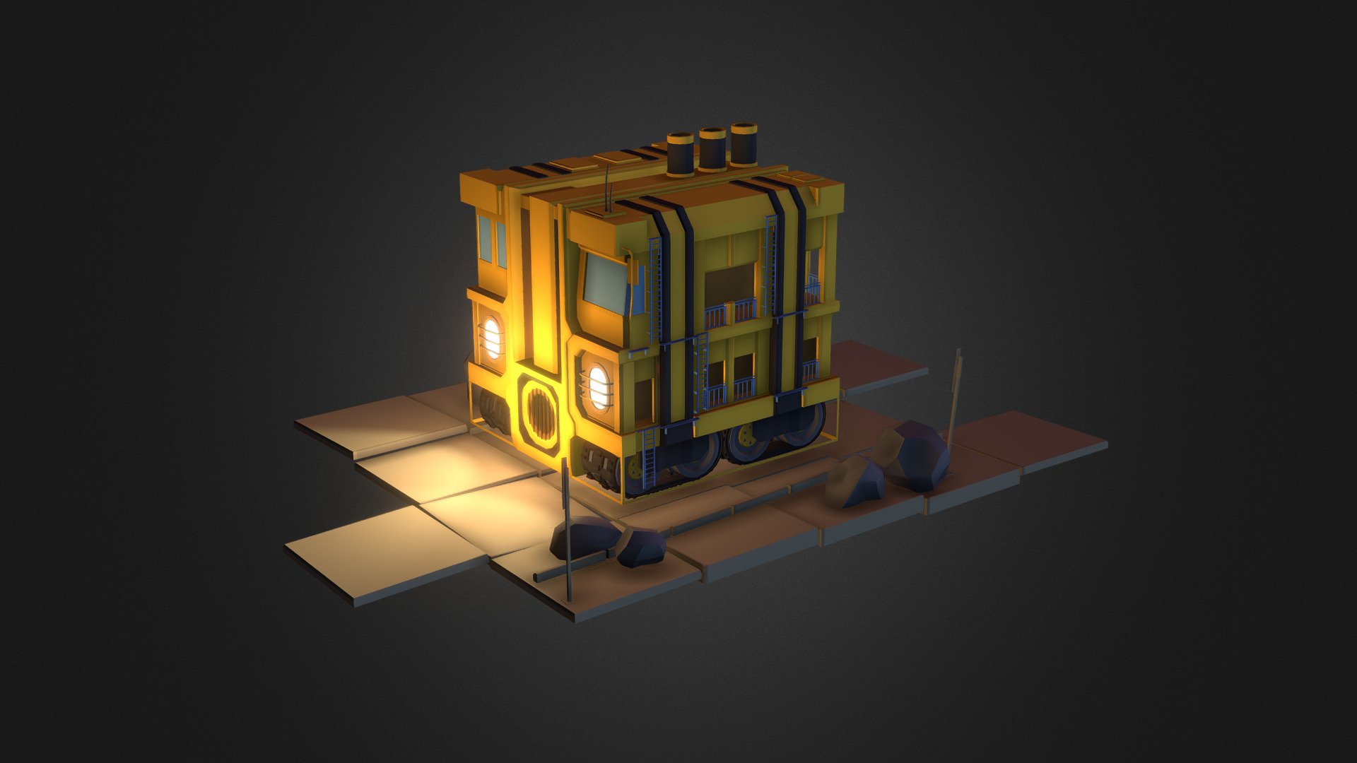 Box Car Draft - 3D model by AlexandrAD [bd610f1] - Sketchfab