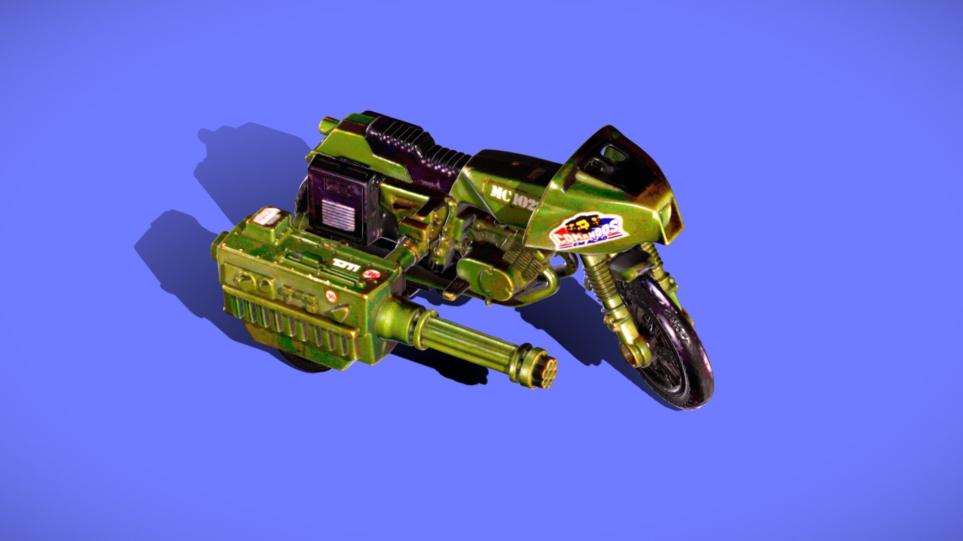 1982 G.I.JOE Rapid Fire Motorcycle - 3D SCAN - - Buy Royalty Free 3D ...