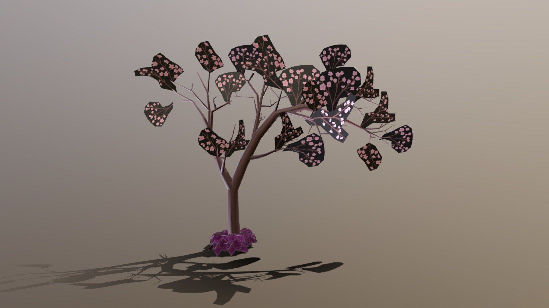 Tree And Flowers - 3D model by grimoire.soph [bd68507] - Sketchfab