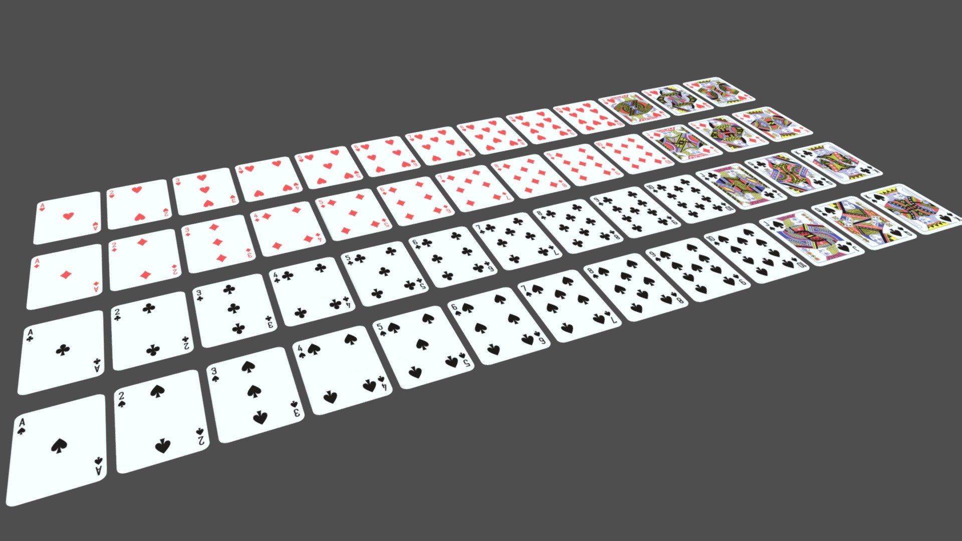 French playing cards deck - Buy Royalty Free 3D model by ...