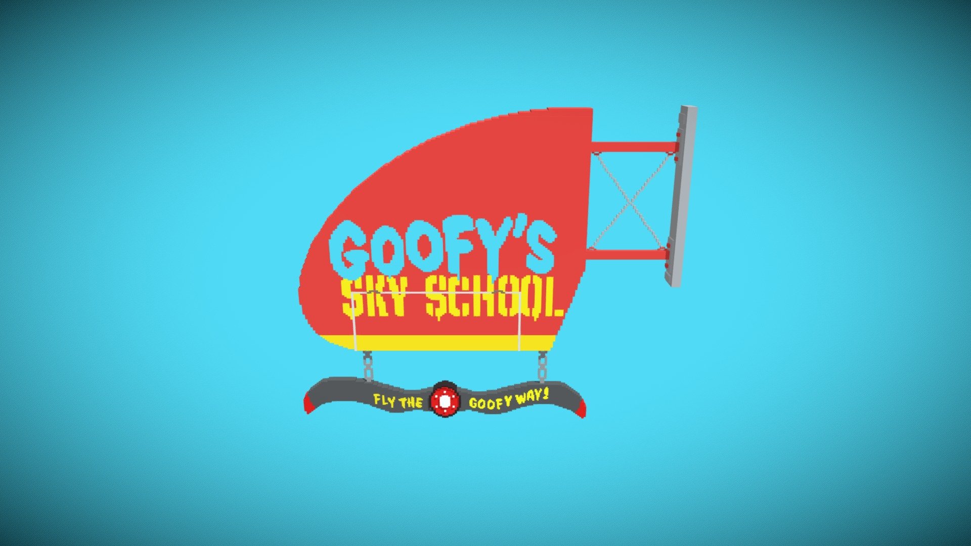 California Adventure Goofy's Sky School Sign - 3D model by Electro3d ...