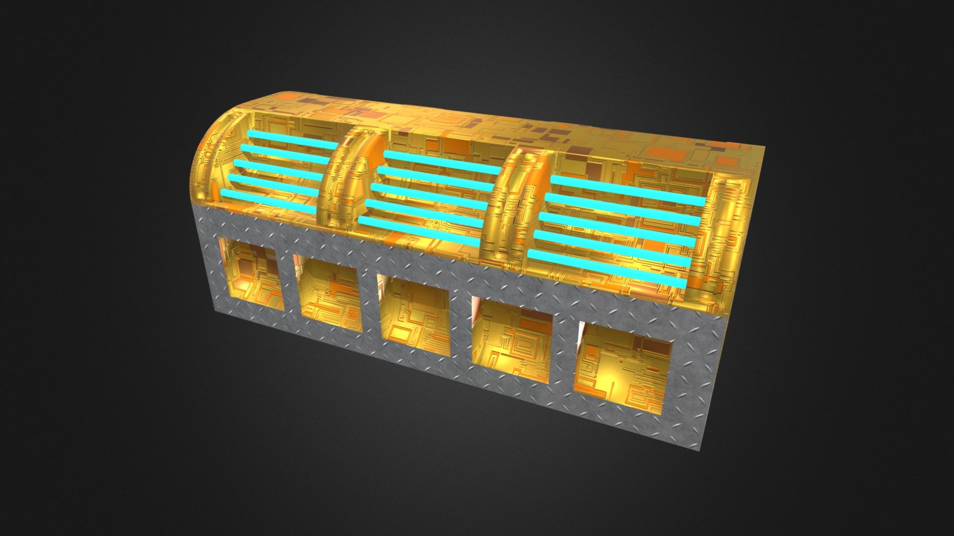 Golden Metal Box - Download Free 3D model by FUAD (@FUAD_Sk85) [bd72faa ...