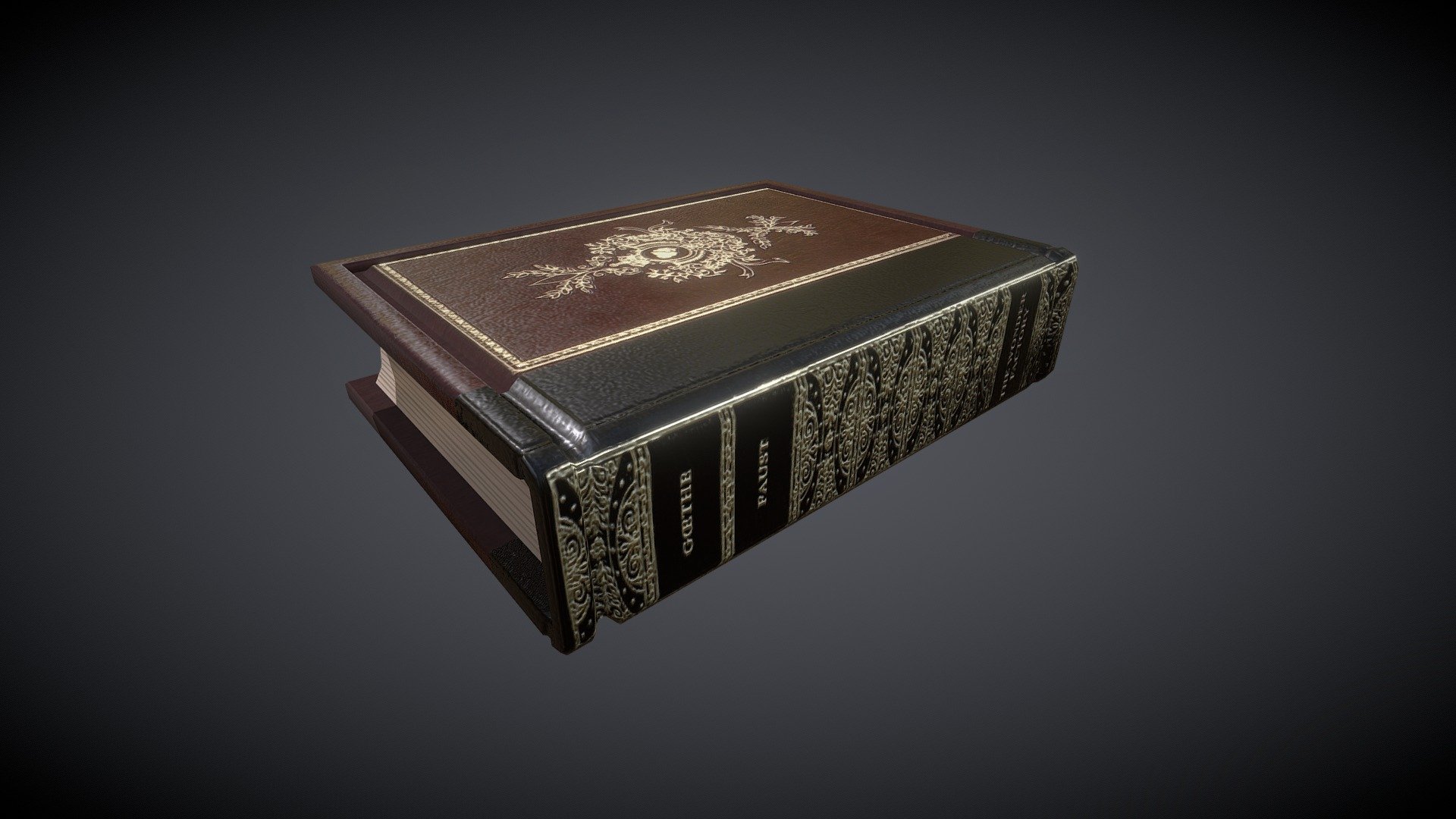 Faust - Realistic Leatherbound Book - 3D model by Kim Huyghe ...
