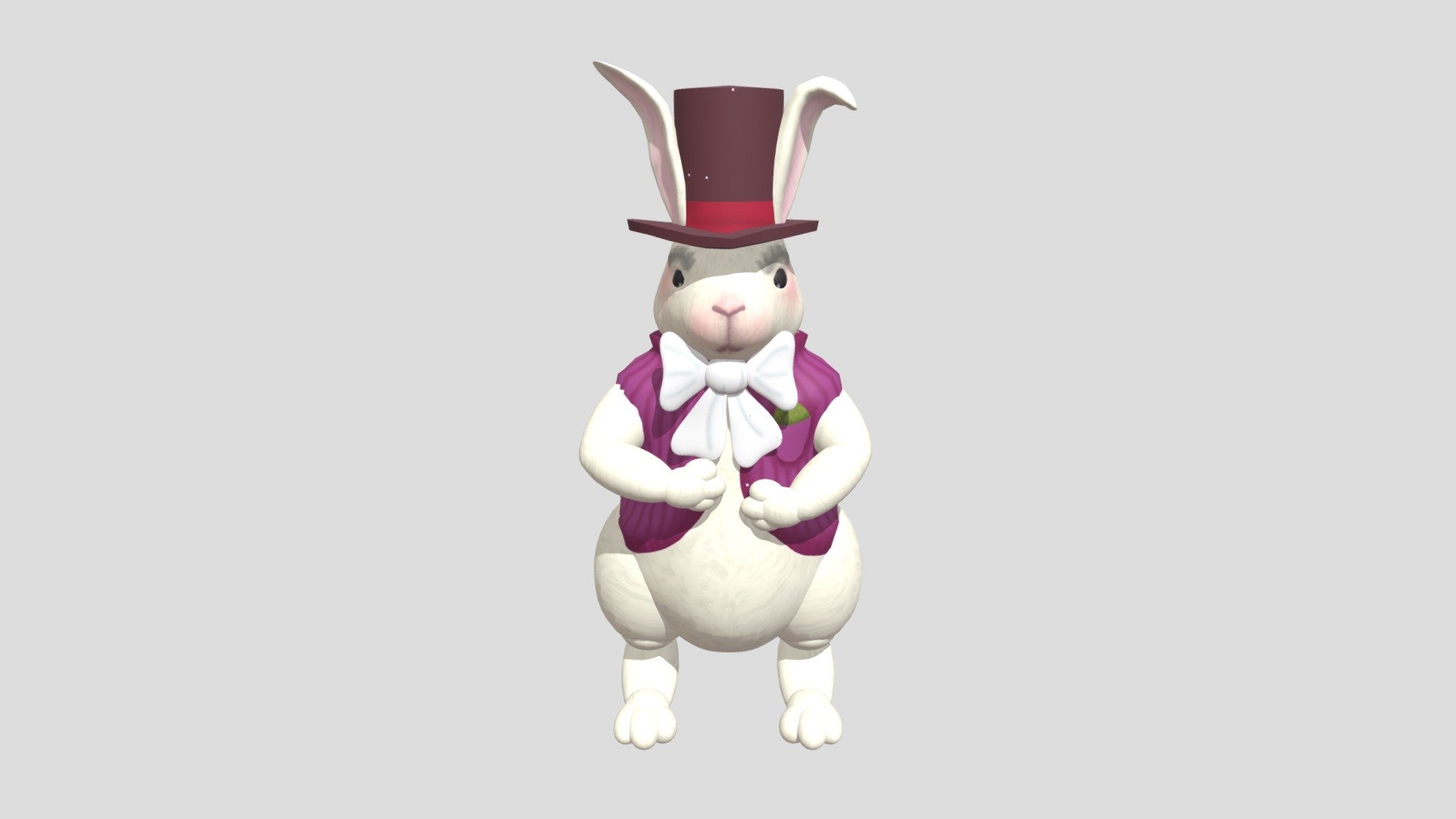 White rabbit - 3D model by lisareglero [bd76bf5] - Sketchfab