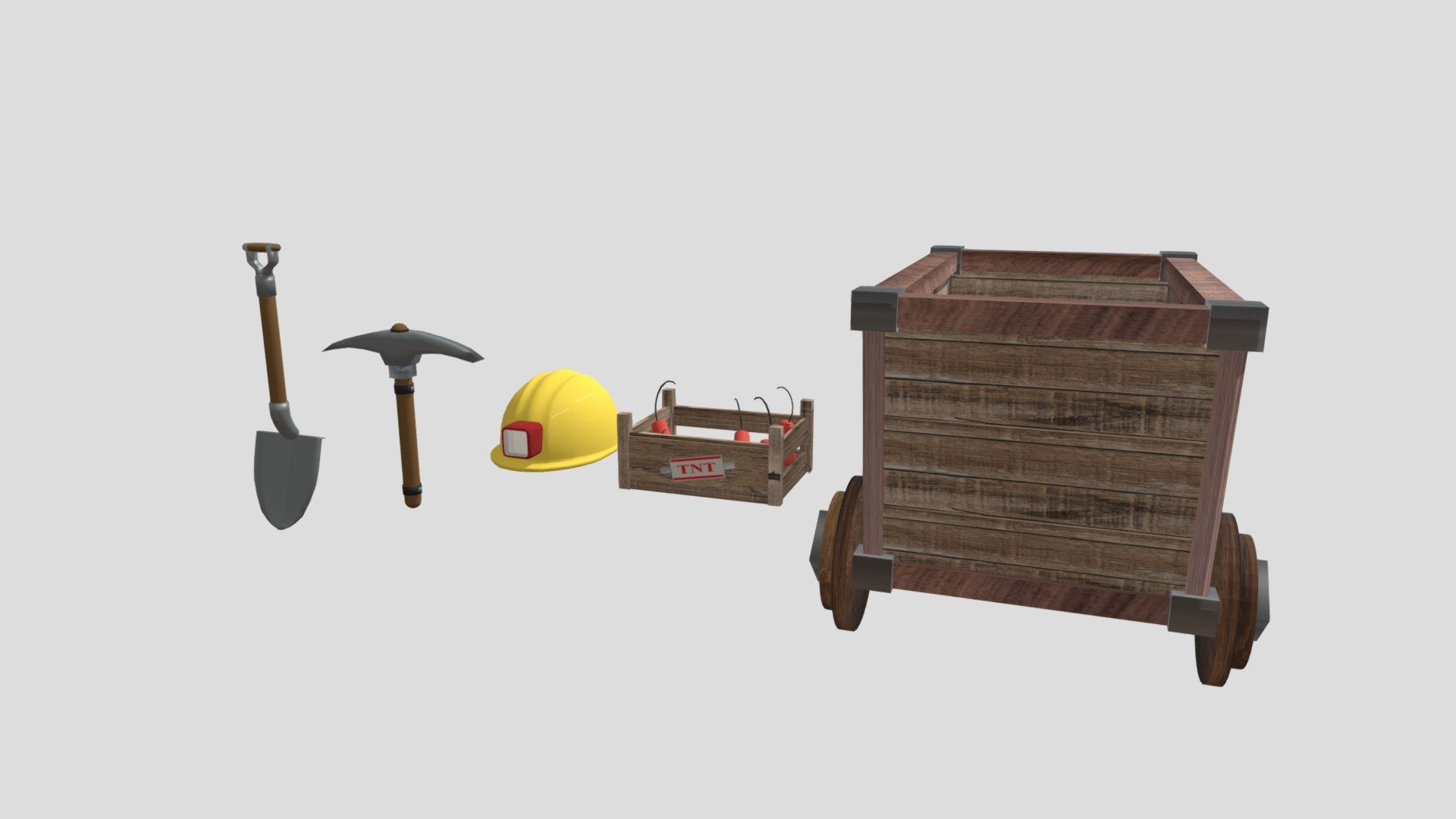 Miner's set - Download Free 3D model by Kroko.blend (@jaromir ...