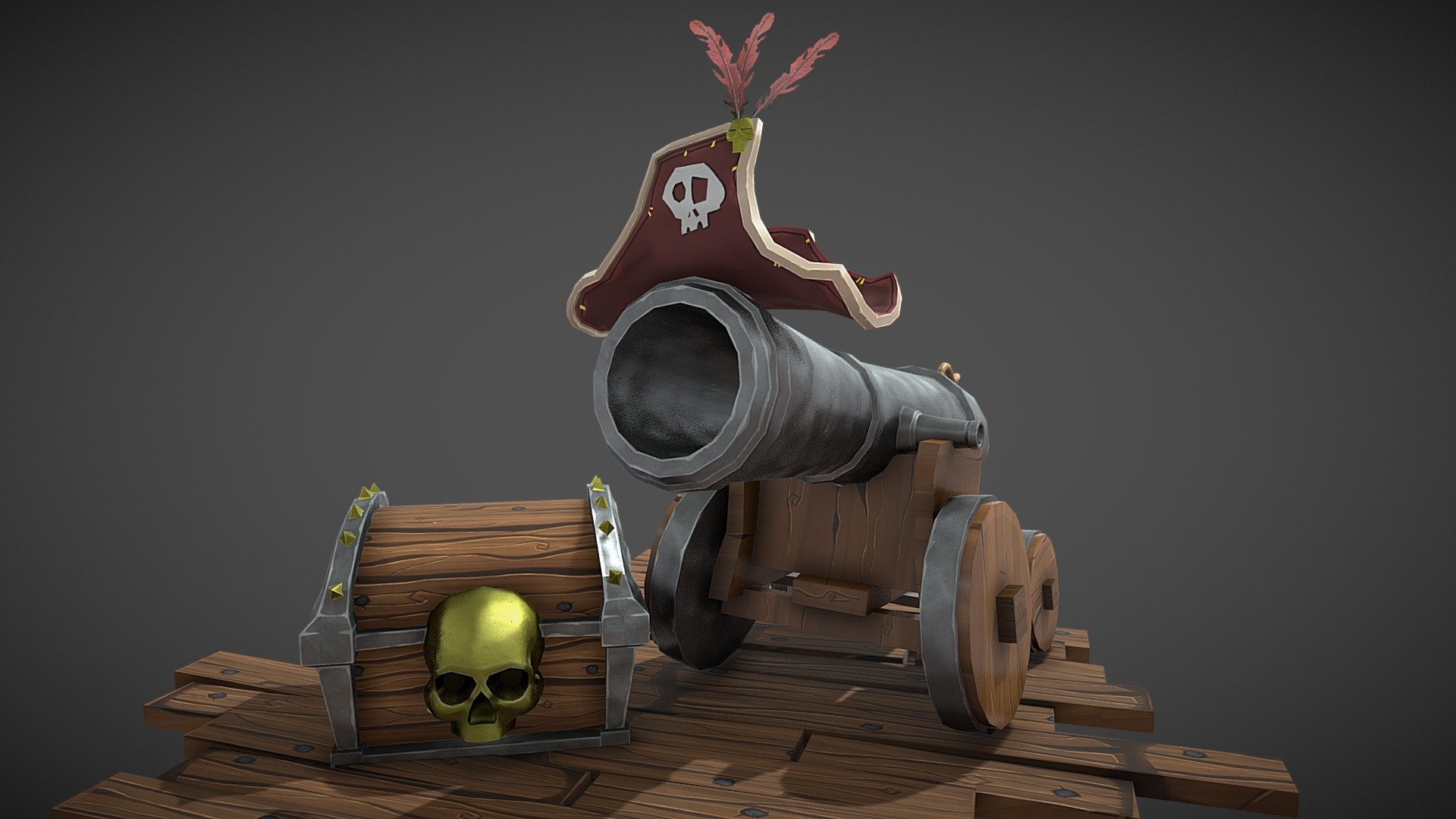 Stylized Props // Low poly // Pirate theme - 3D model by richy3d ...