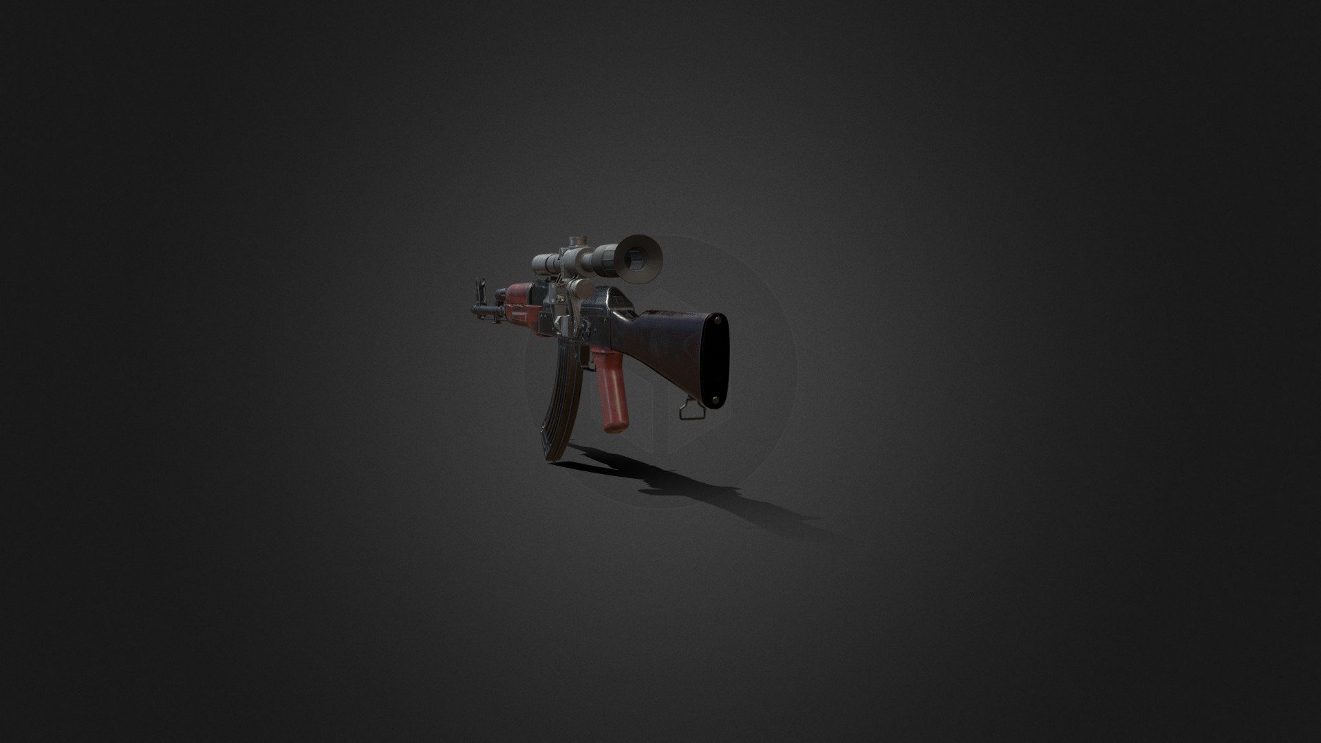 AK 47 with PSO-1 - 3D model by veenturb [bd80883] - Sketchfab