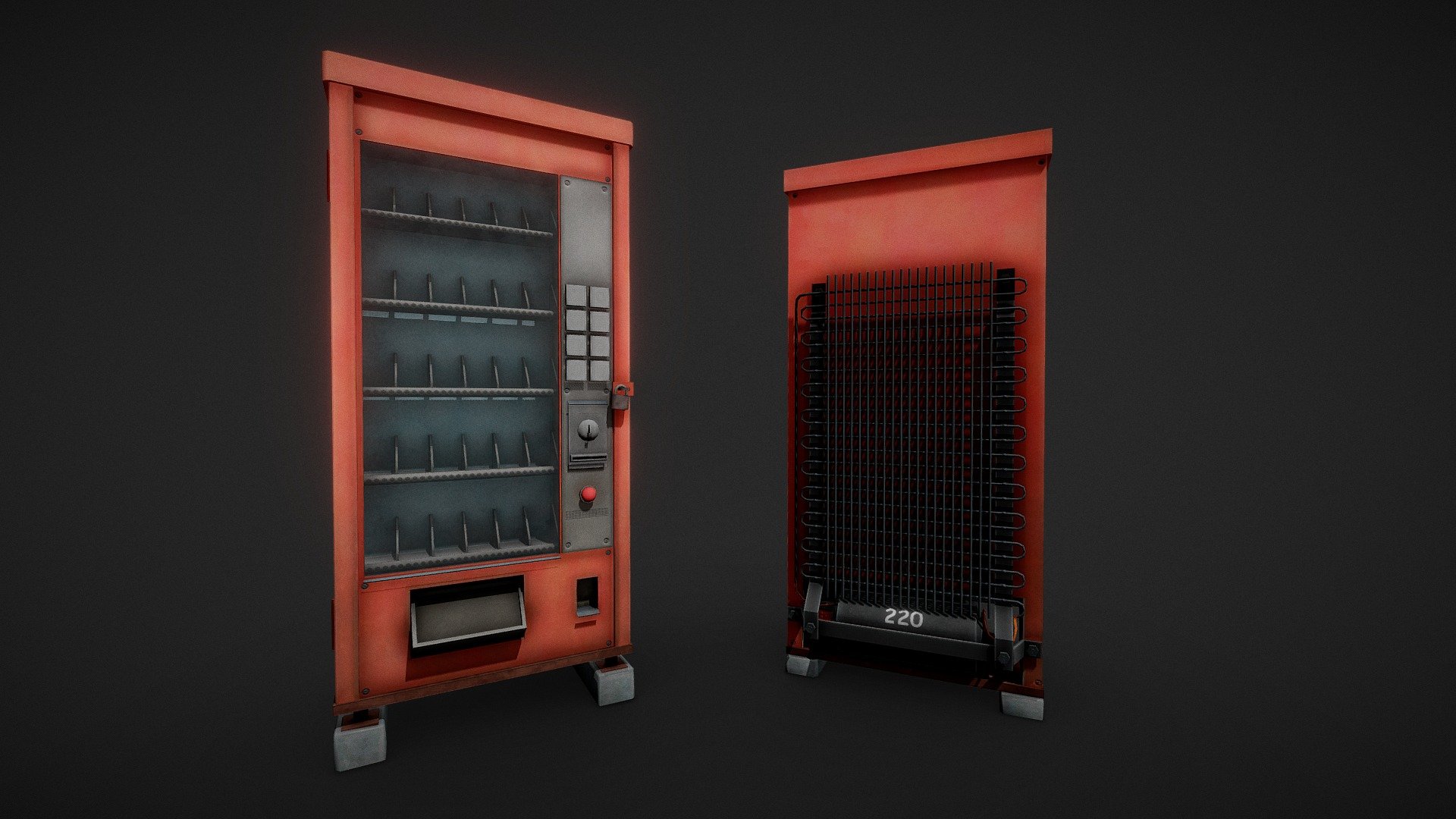 STYLIZED VENDING MASHINE HIGH-OPTIMIZED MODEL - Download Free 3D model ...