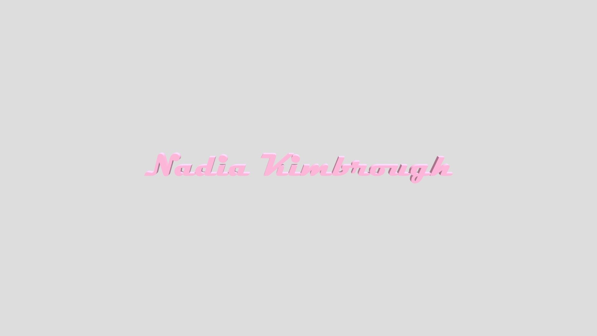 Signature - Nadia - Download Free 3D model by thatnadiaK [bd8c3c7 ...