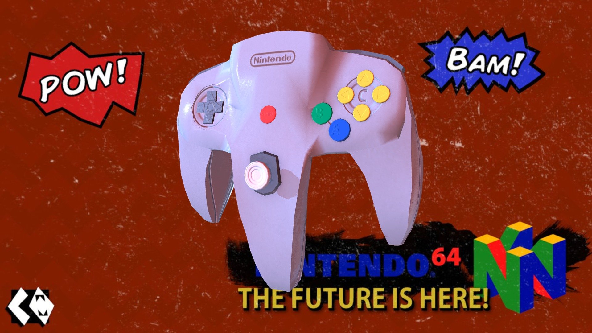 N64 Controller Textured - Download Free 3D model by Christopher Brough ...