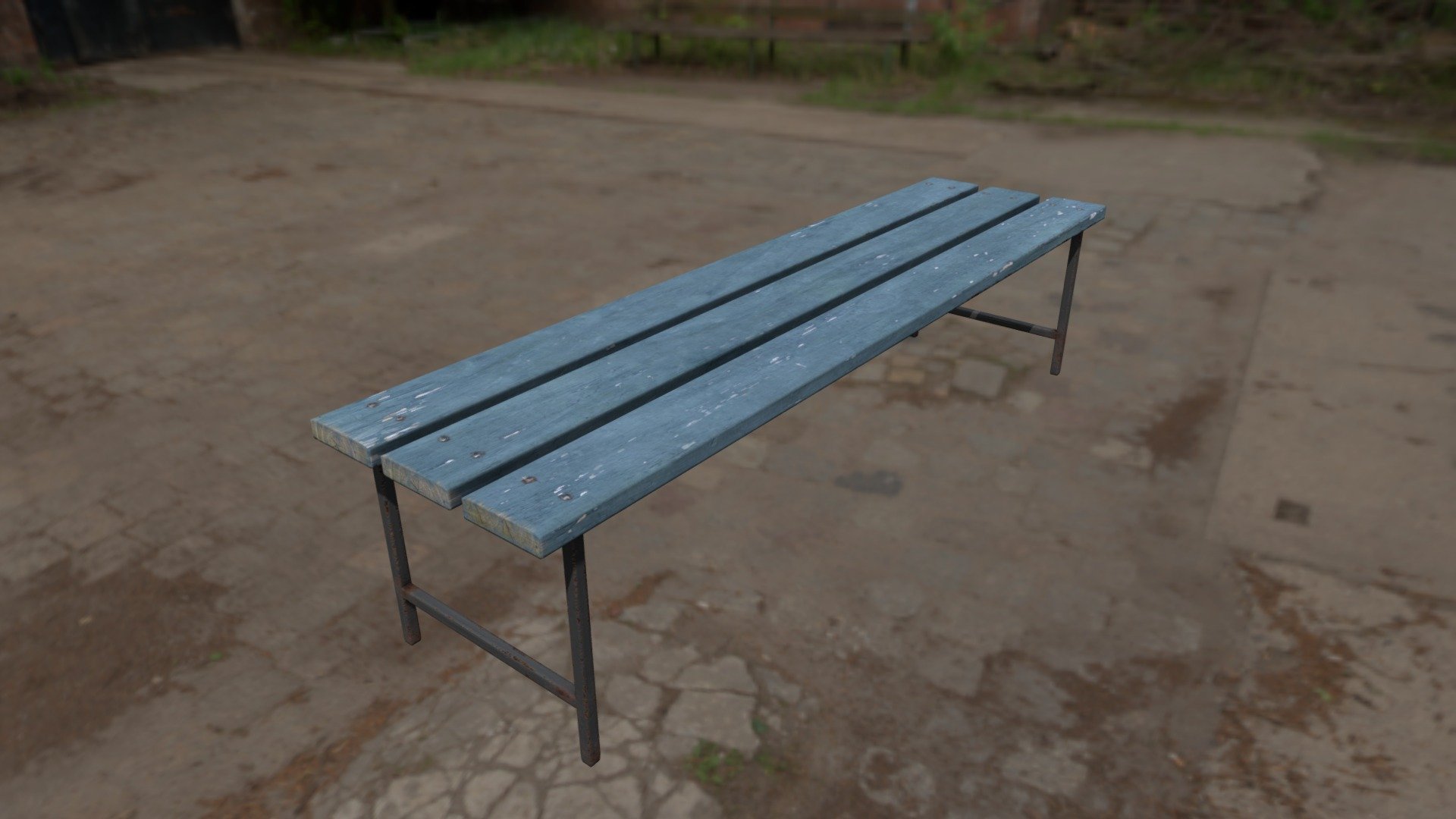 Bench 2 Blue - 3D model by The Eye (@theeyegame) [bd8d630] - Sketchfab