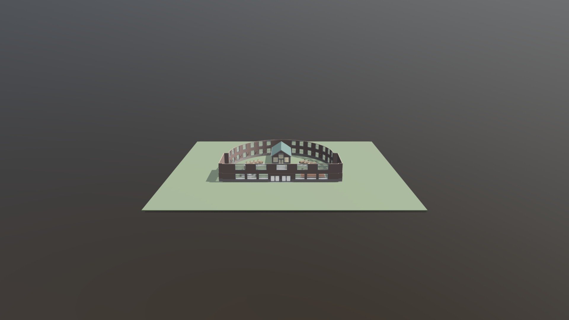 Circle Courtyard Pergola 4 - Download Free 3D model by Allison B ...