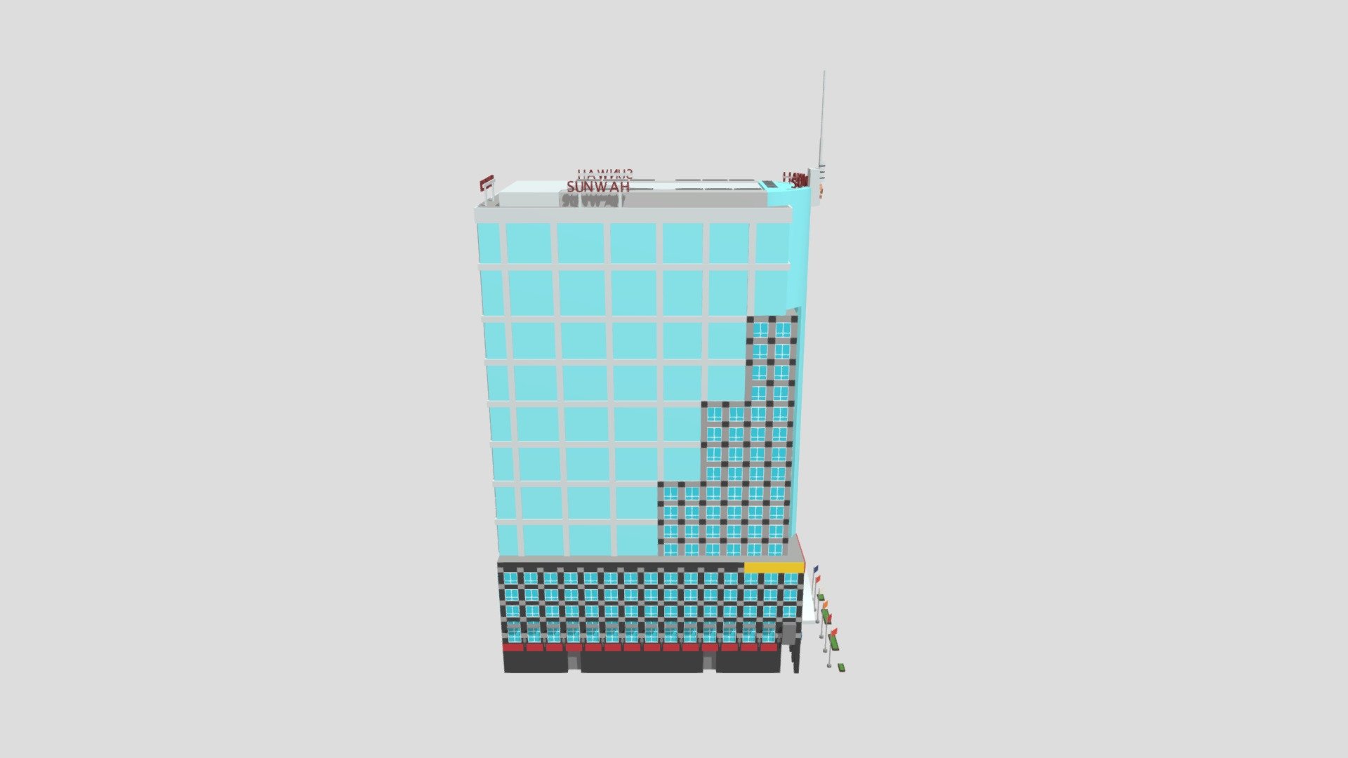Sunwah Tower (HCMC, Vietnam) - low poly - 3D model by uyenhaxuan ...