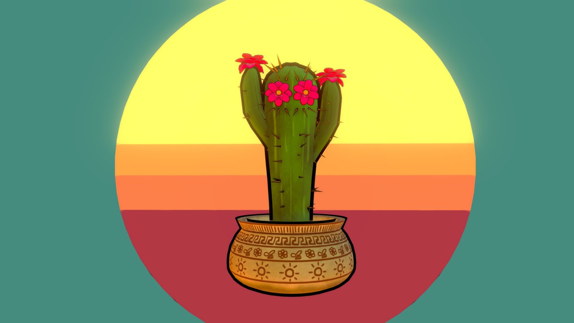 A Cheerful Mirage - Dancing Cactus - 3D model by Umur Taze (@teaspoon3d ...