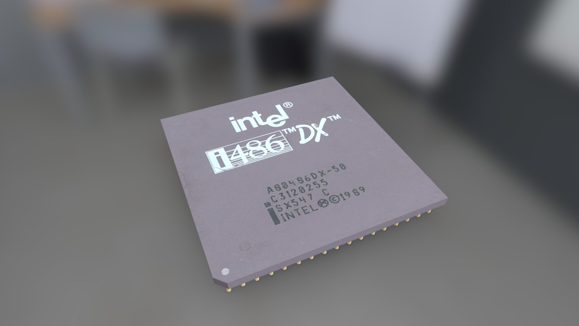 Intel 486DX 50mhz CPU - Download Free 3D model by AquaEquinox ...
