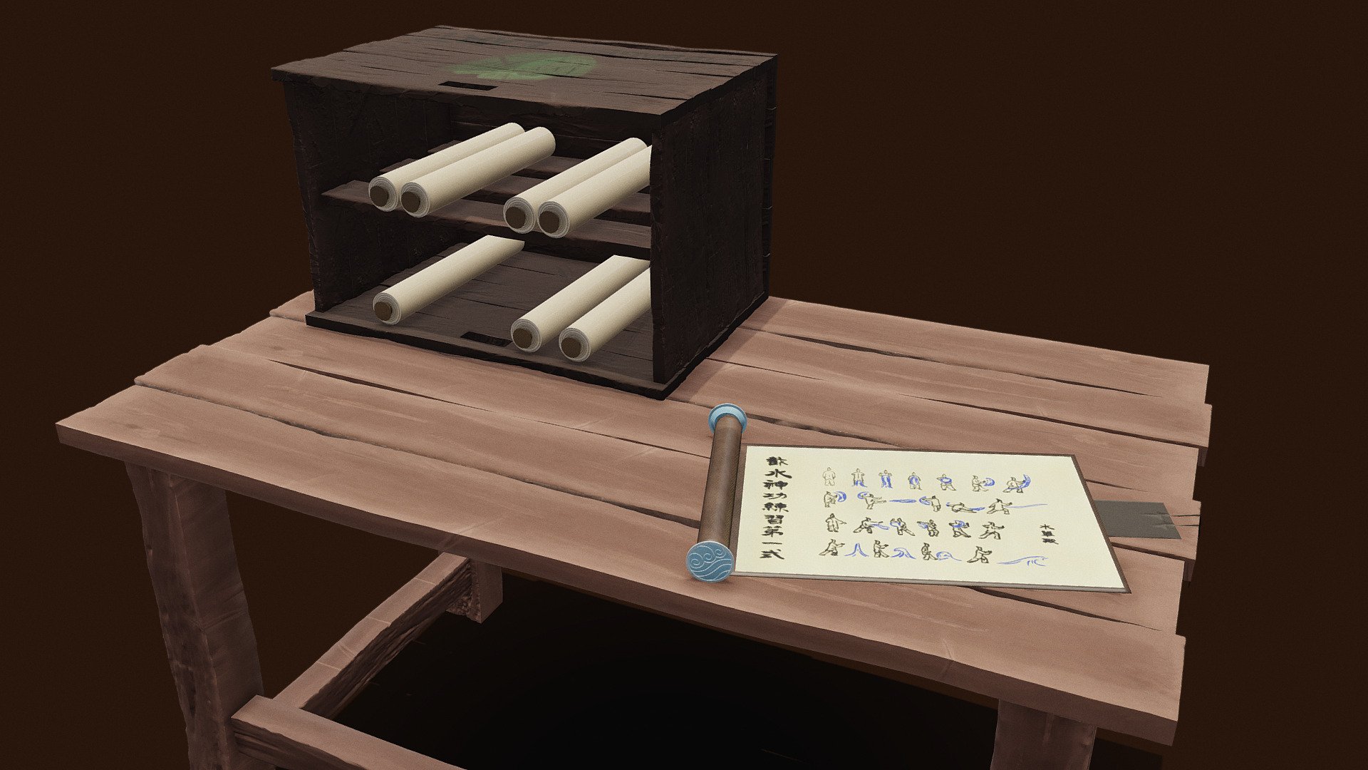 Lost Water Bending Scroll - ATLA - Download Free 3D model by Calfan ...