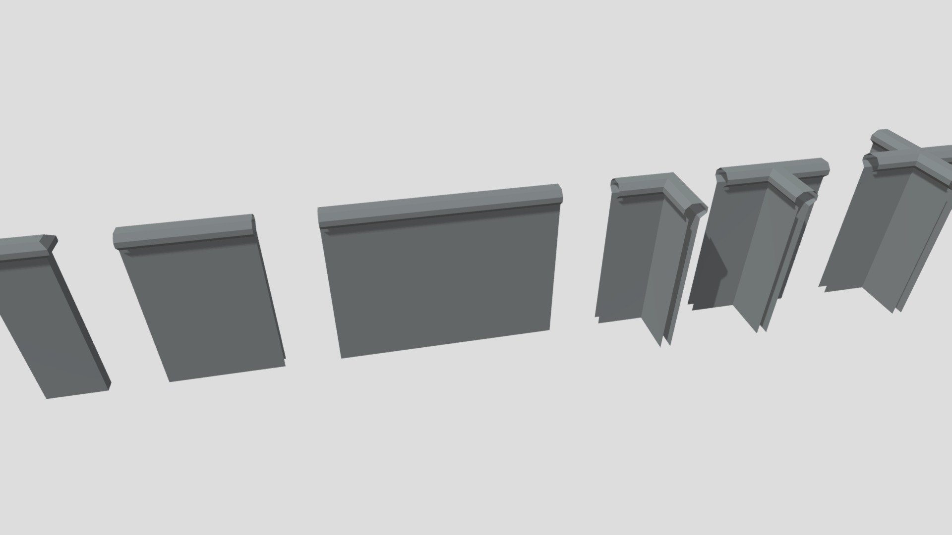 Modular wall set - Download Free 3D model by Jampre [bd9b56a] - Sketchfab