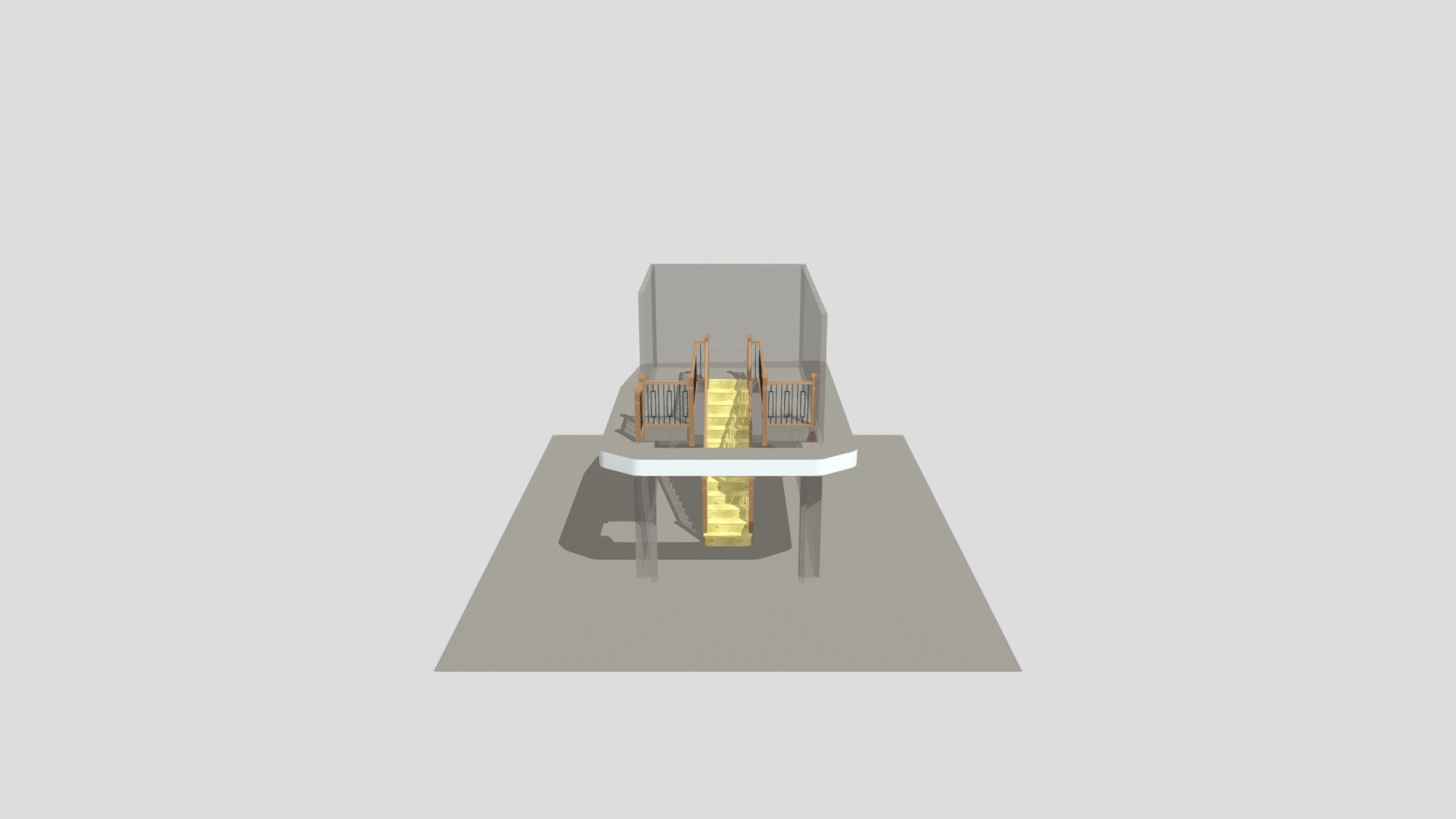 WoodHouse_PT3_Straight - Download Free 3D model by Alan Grice Staircase ...