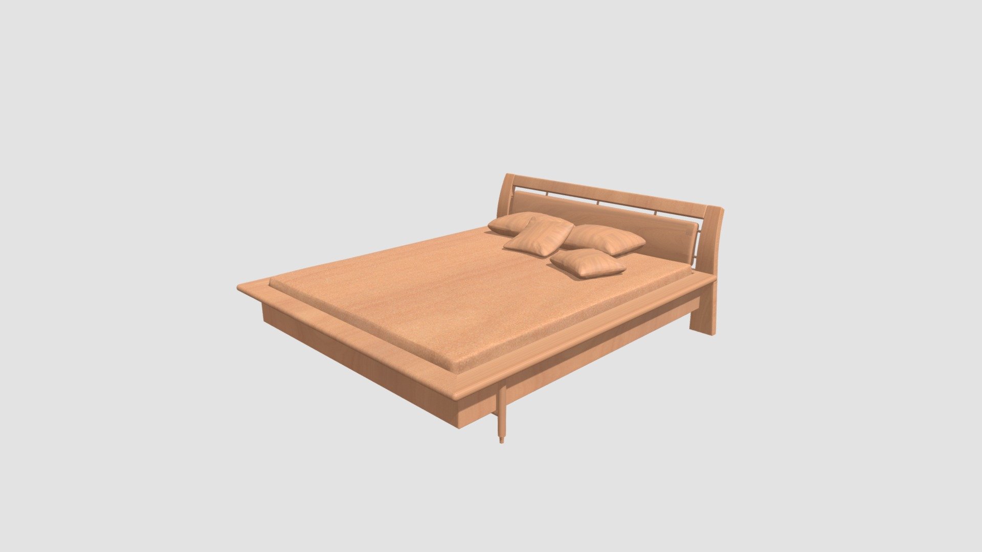 bed - Buy Royalty Free 3D model by Evermotion [bd9be36] - Sketchfab Store