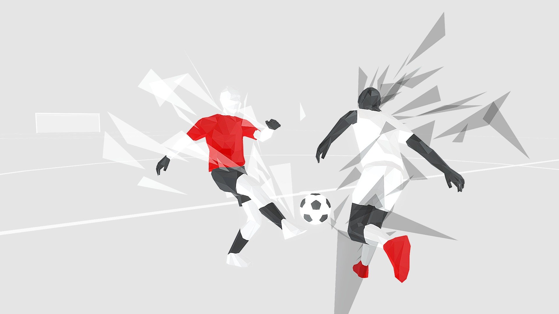 FOOTBALL ENERGY GEOMETRIC CARTOON ART EXPRESSION - Download Free 3D ...
