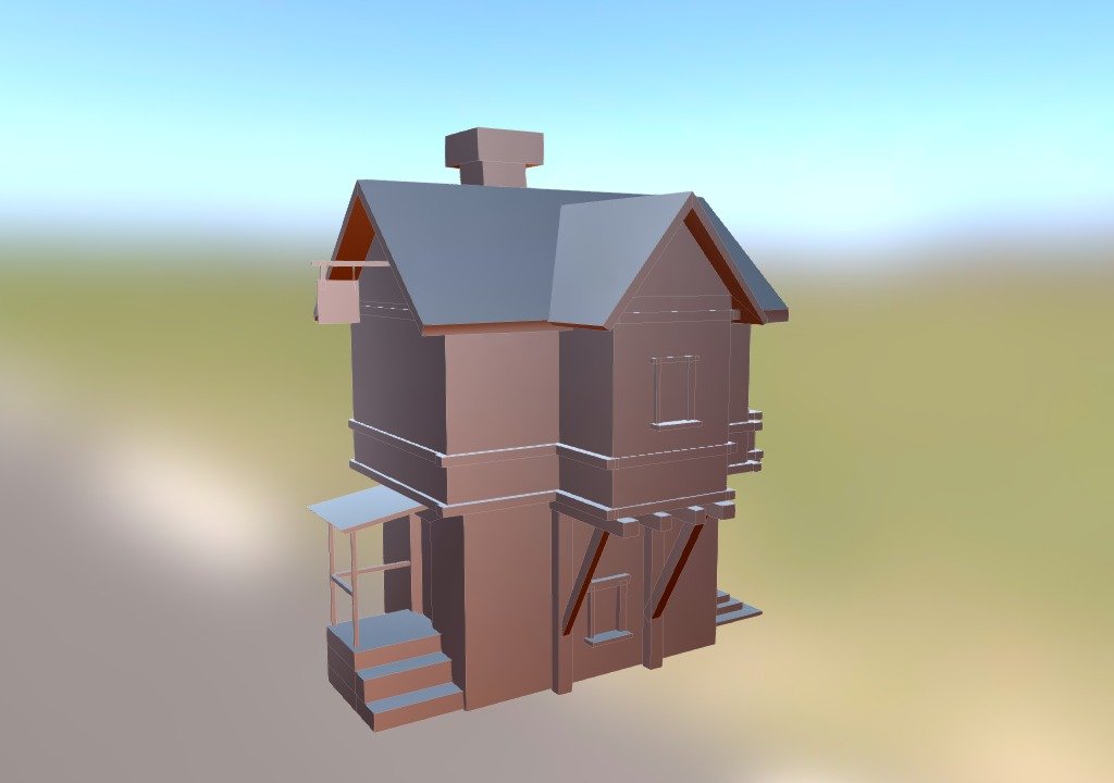Simple Medieval House - 3D model by Chaela [bd9db85] - Sketchfab