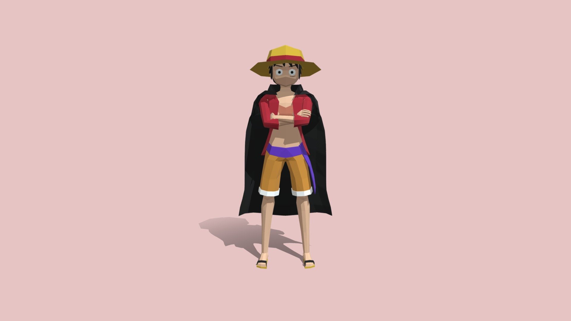 Low Poly Luffy One Piece - 3D model by John's Project (@johnsproject ...