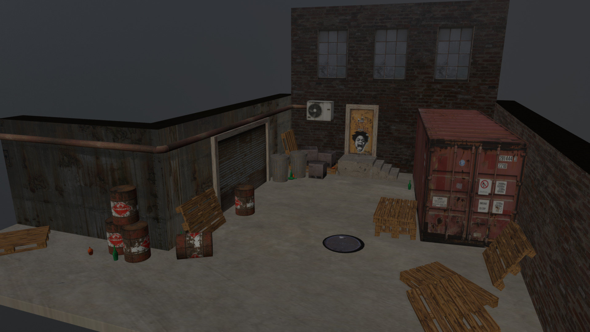 Dark Alley - 3D model by Mirthe Groters (@MirtheGroters) [bda5467 ...