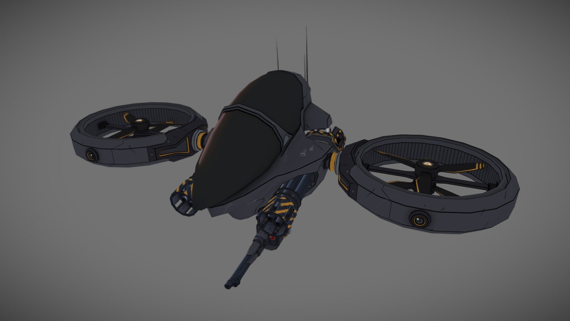 Attack Drone - Arial Unit - 3D model by Jason vonGermeten ...