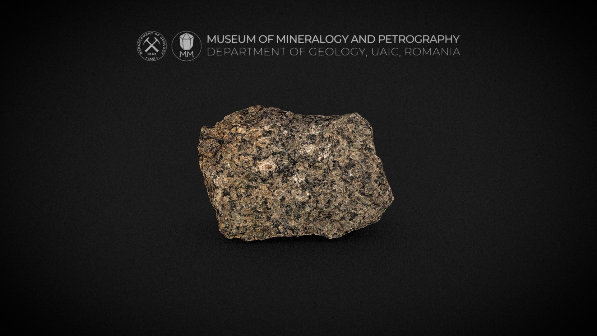 Granodiorite (igneous rock), Romania - 3D model by Museum of Mineralogy ...