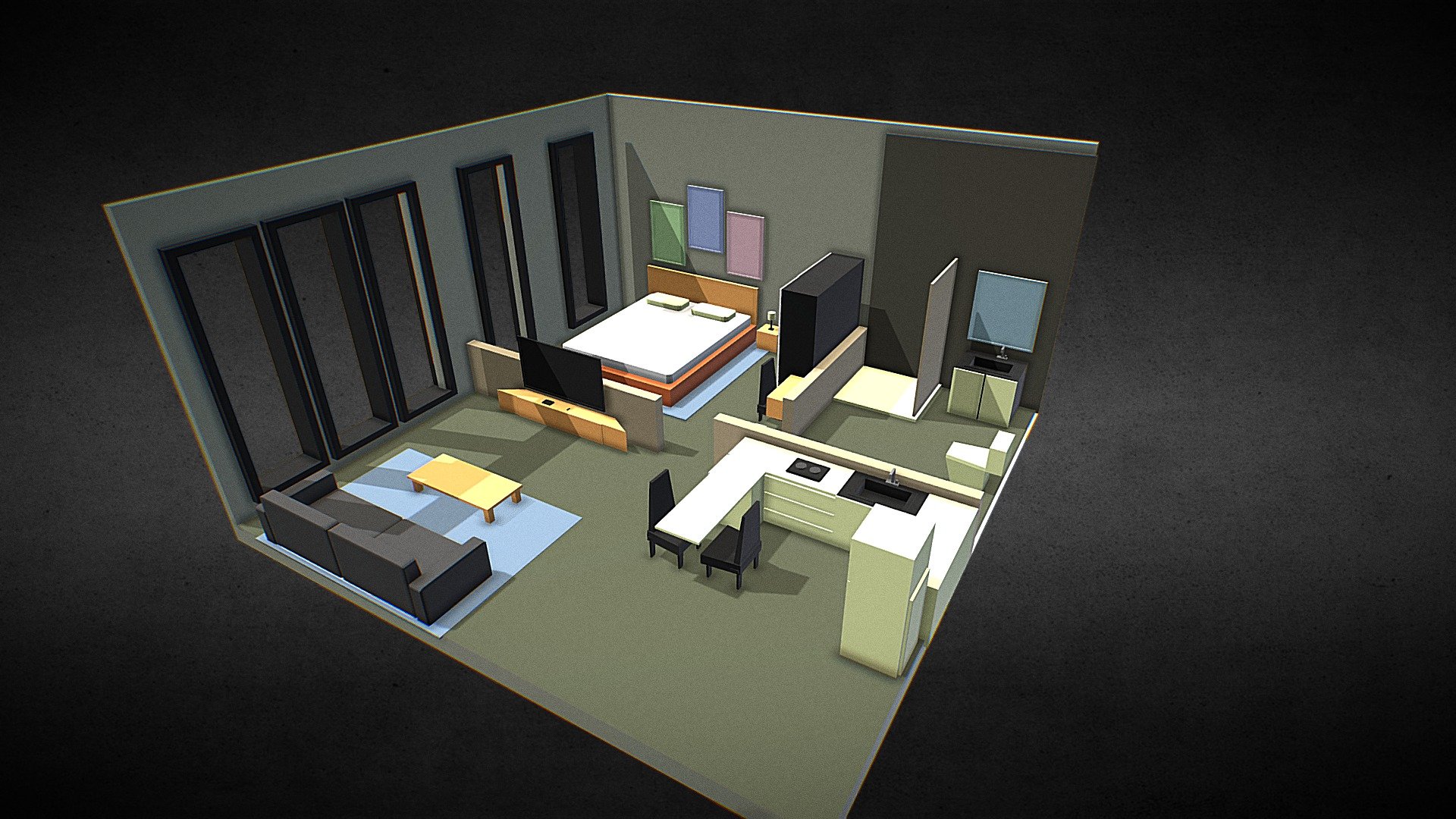 Room Tour - 3D model by Cream (@6240207102) [bdad2bf] - Sketchfab
