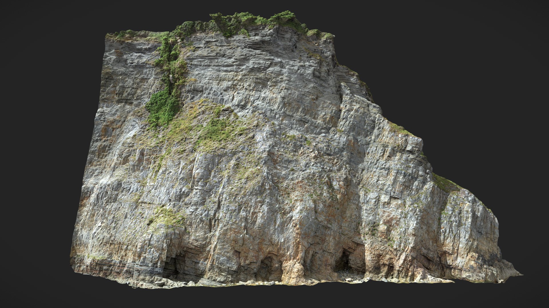 Big Coastal Ocean Cliff Scan B - Buy Royalty Free 3D model by Per's ...