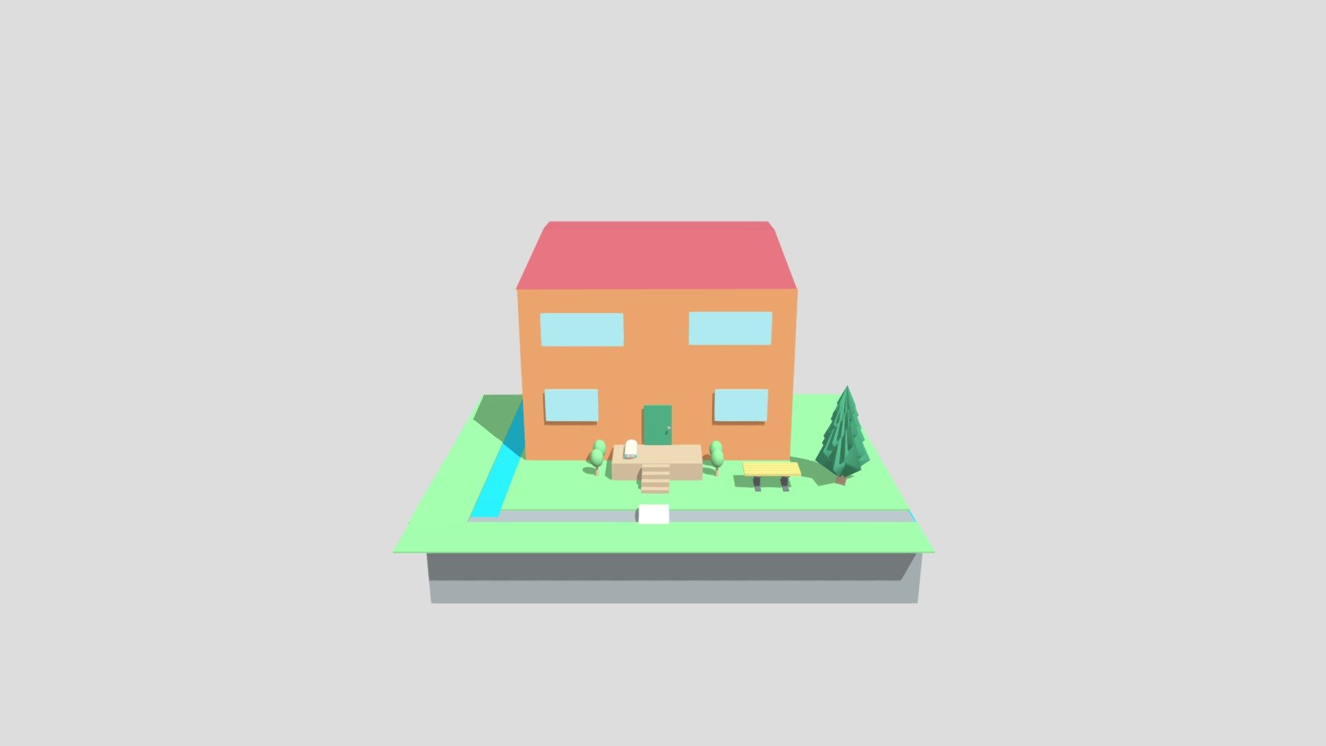 Wooden Cliff House - 3D model by robbl [bdaf1a7] - Sketchfab
