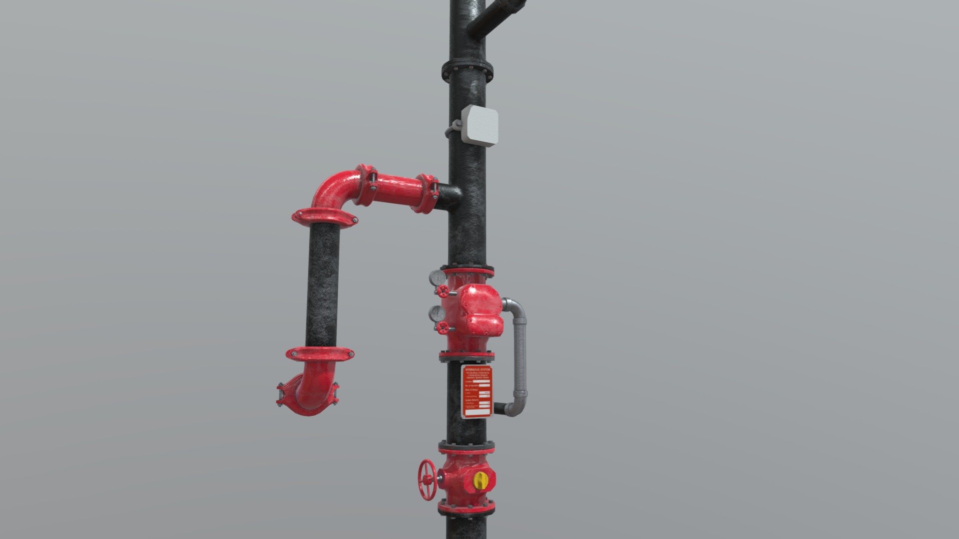 Sprinkler Riser Pipe Assembly - Buy Royalty Free 3D model by ...