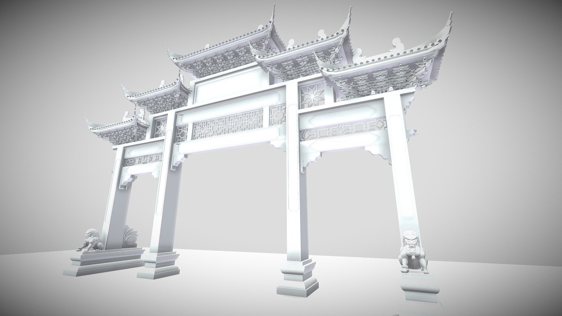 Chinese Archway 01 - Download Free 3D model by Leo.Leung [bdb0ec8 ...