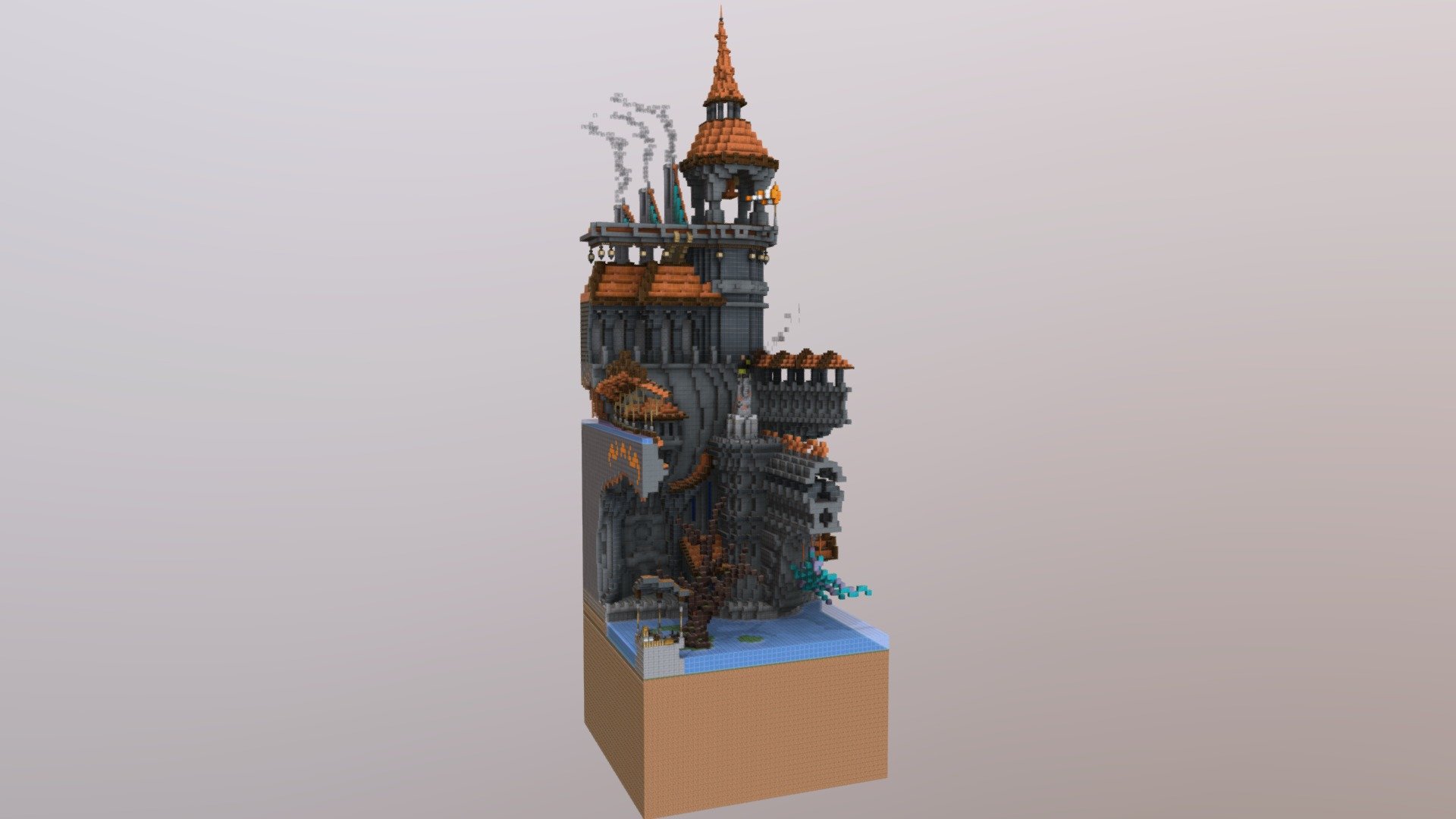 Steam Castel - 3D model by Martin B (@GogocraftFR) [bdb16df] - Sketchfab