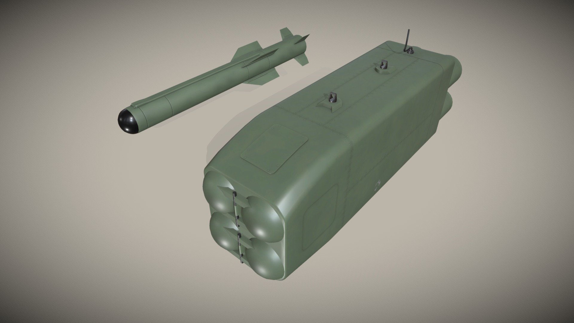 Launcher PARS 3LR With Missile X4 - Buy Royalty Free 3D model by ...
