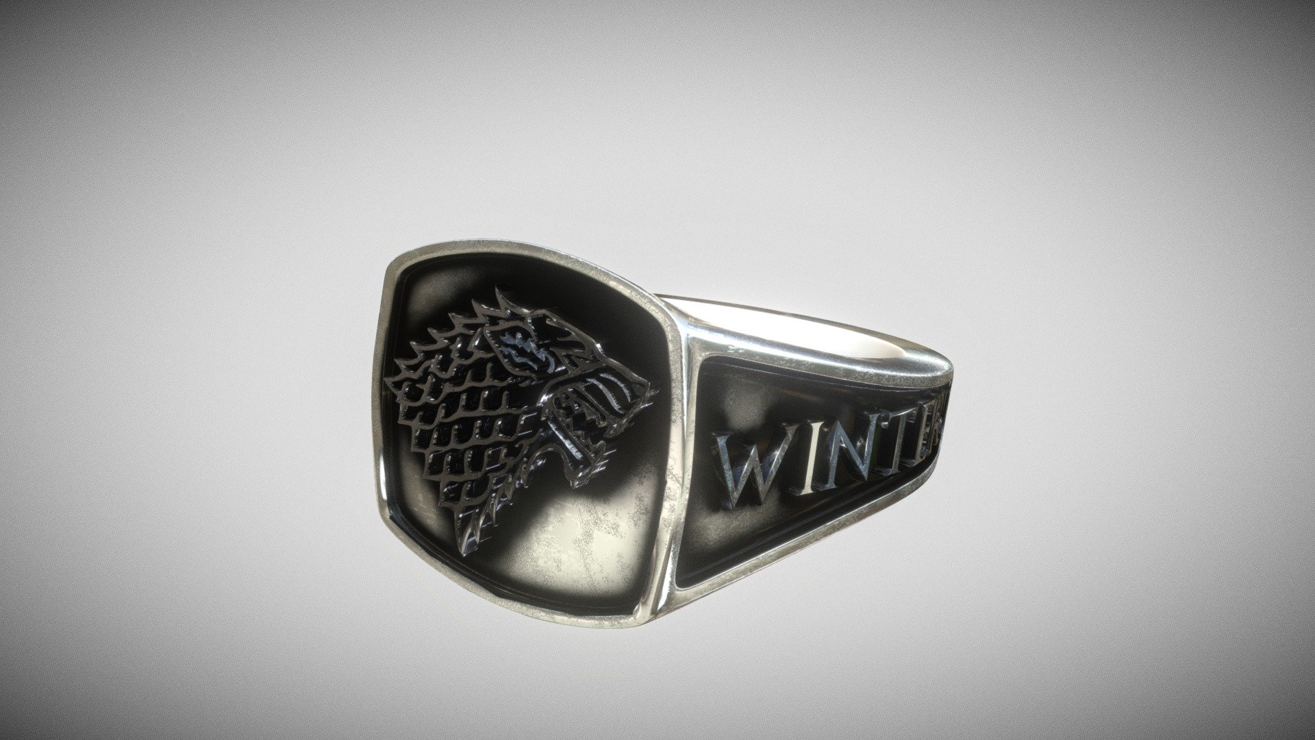 GOT signet ring Stark Low-poly 3D model - 3D model by NicolasFra ...