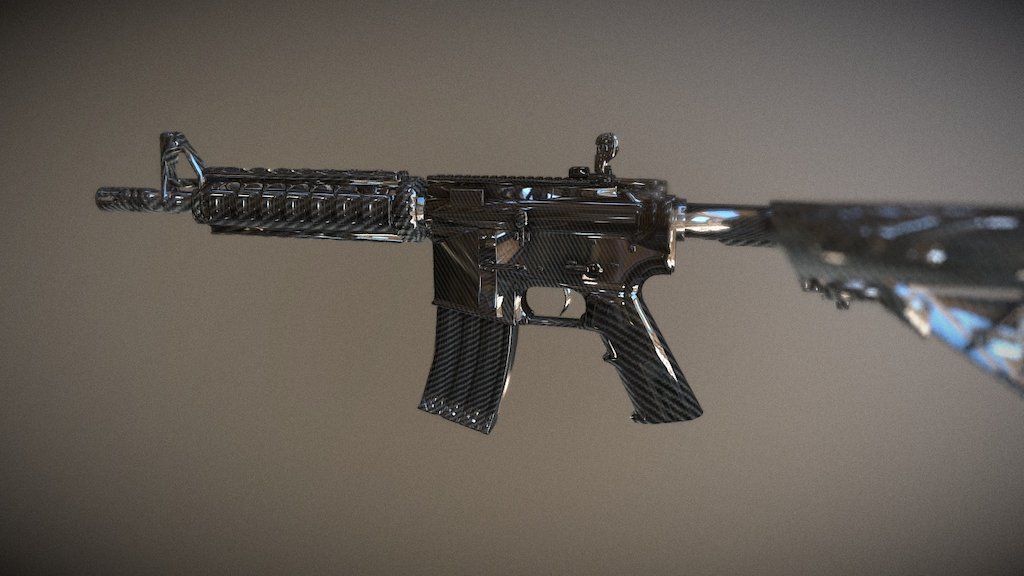 CSGO M4A4 Template - 3D model by CXyber [bdb5cca] - Sketchfab