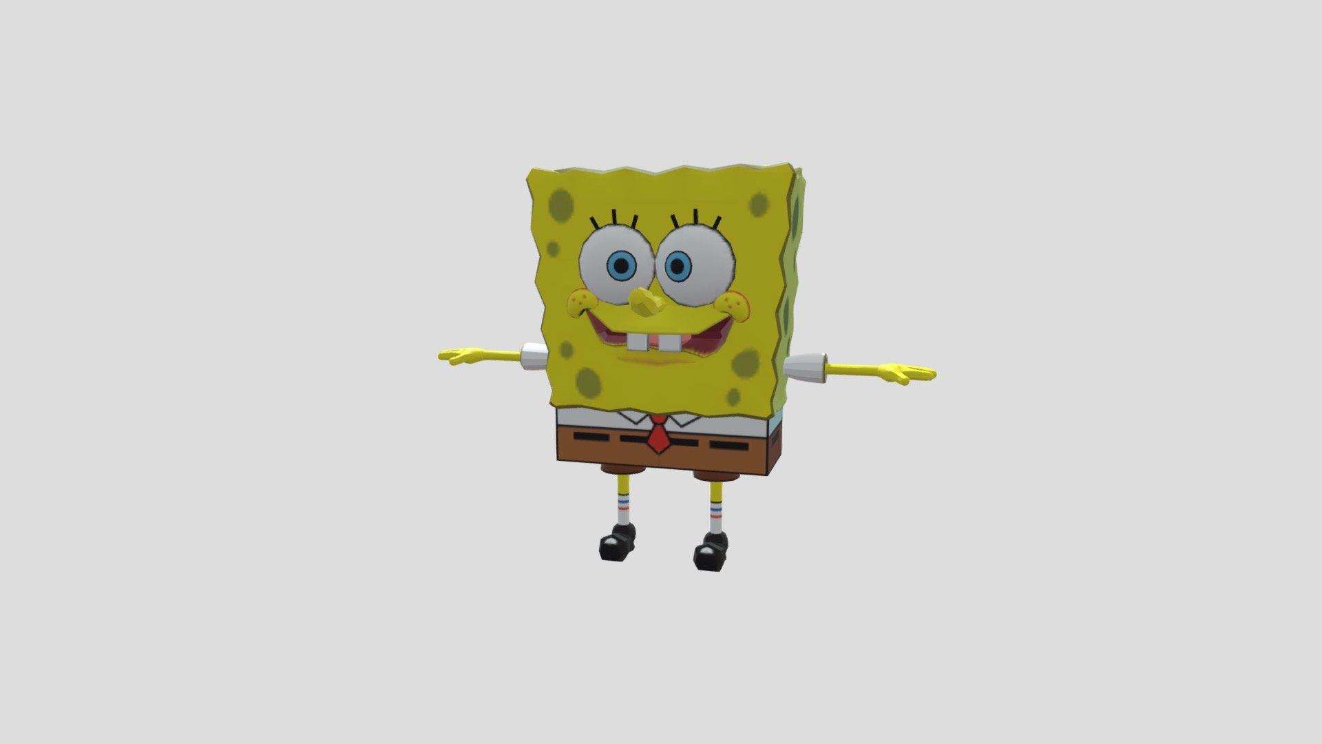 Sponge Bob tscp no outline test for unity - Download Free 3D model by ...