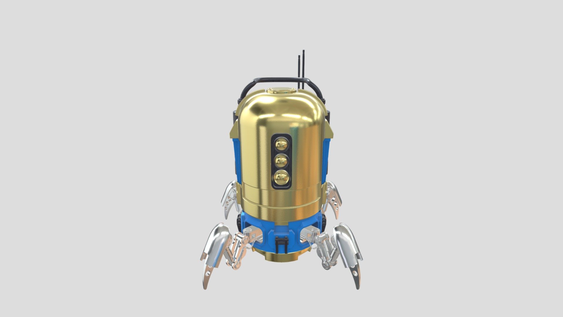 Gold Bot - 3D model by sirlt [bdc1051] - Sketchfab