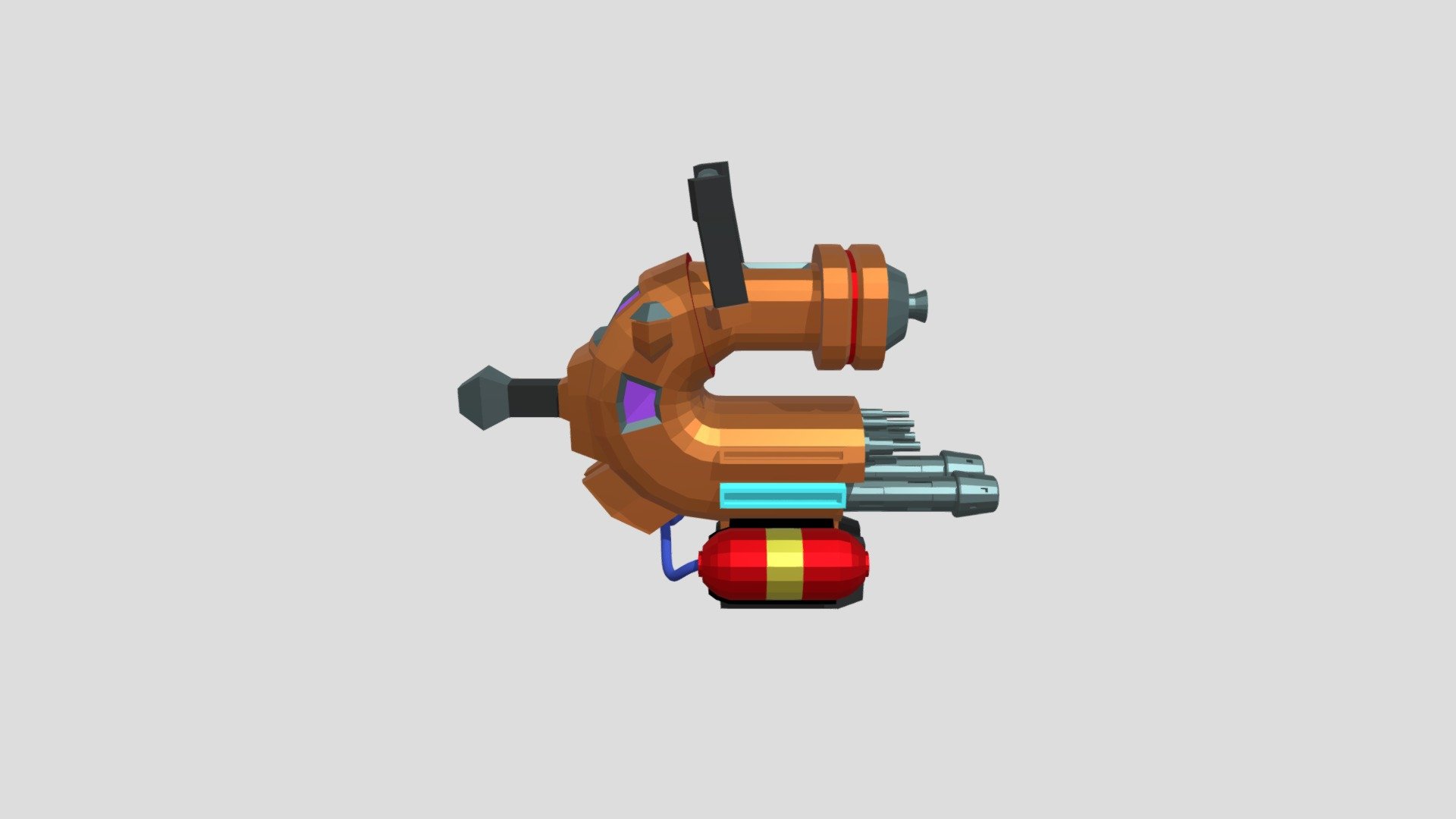 Submachine gun 3000 Low poly - 3D model by NKS3 [bdc1f80] - Sketchfab