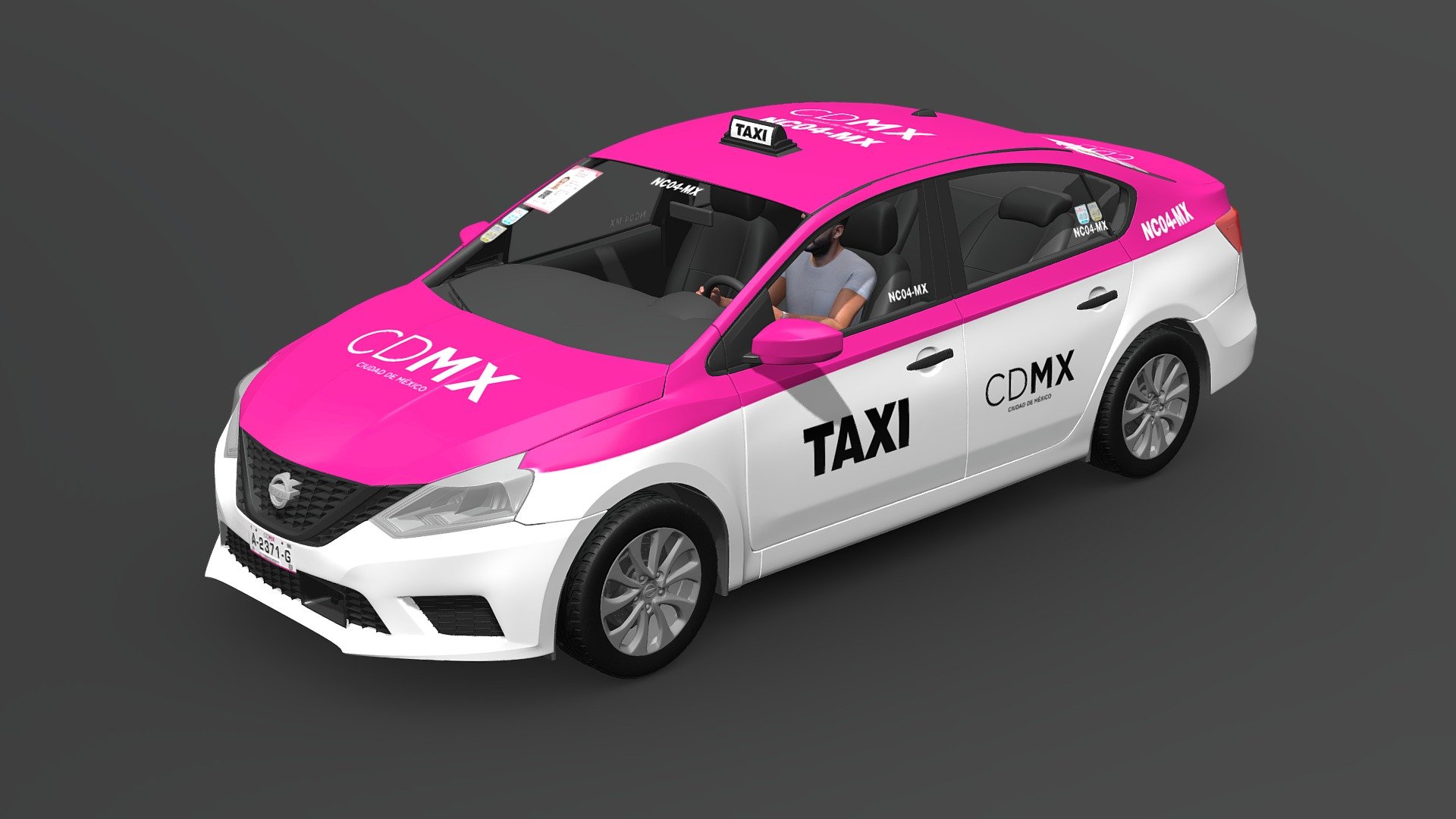 Taxi CDMX Nissan Versa - Buy Royalty Free 3D model by Gov3dstudio ...