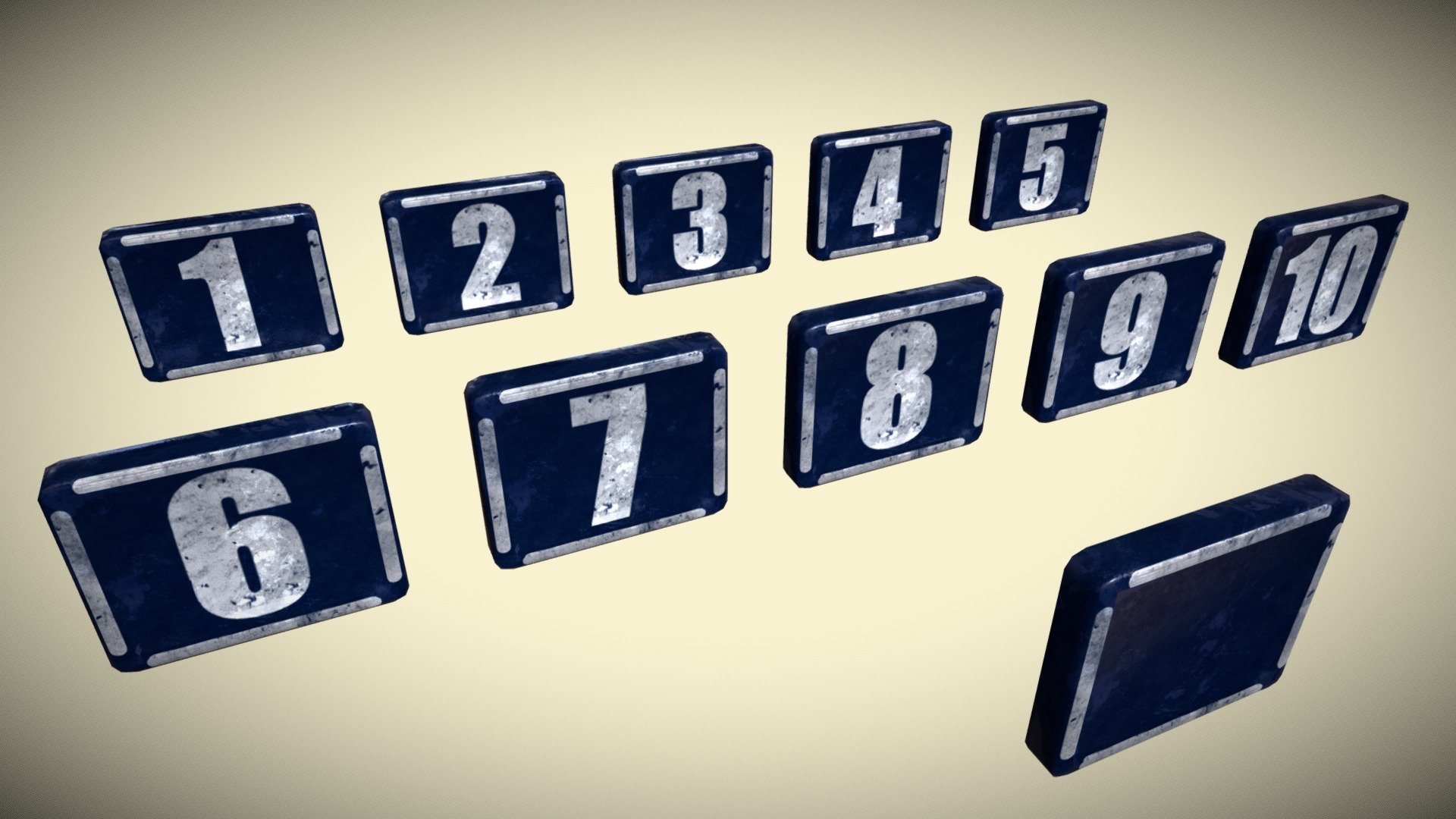 Door Numbers Pack - Buy Royalty Free 3D model by Pingo (@pingotinto ...