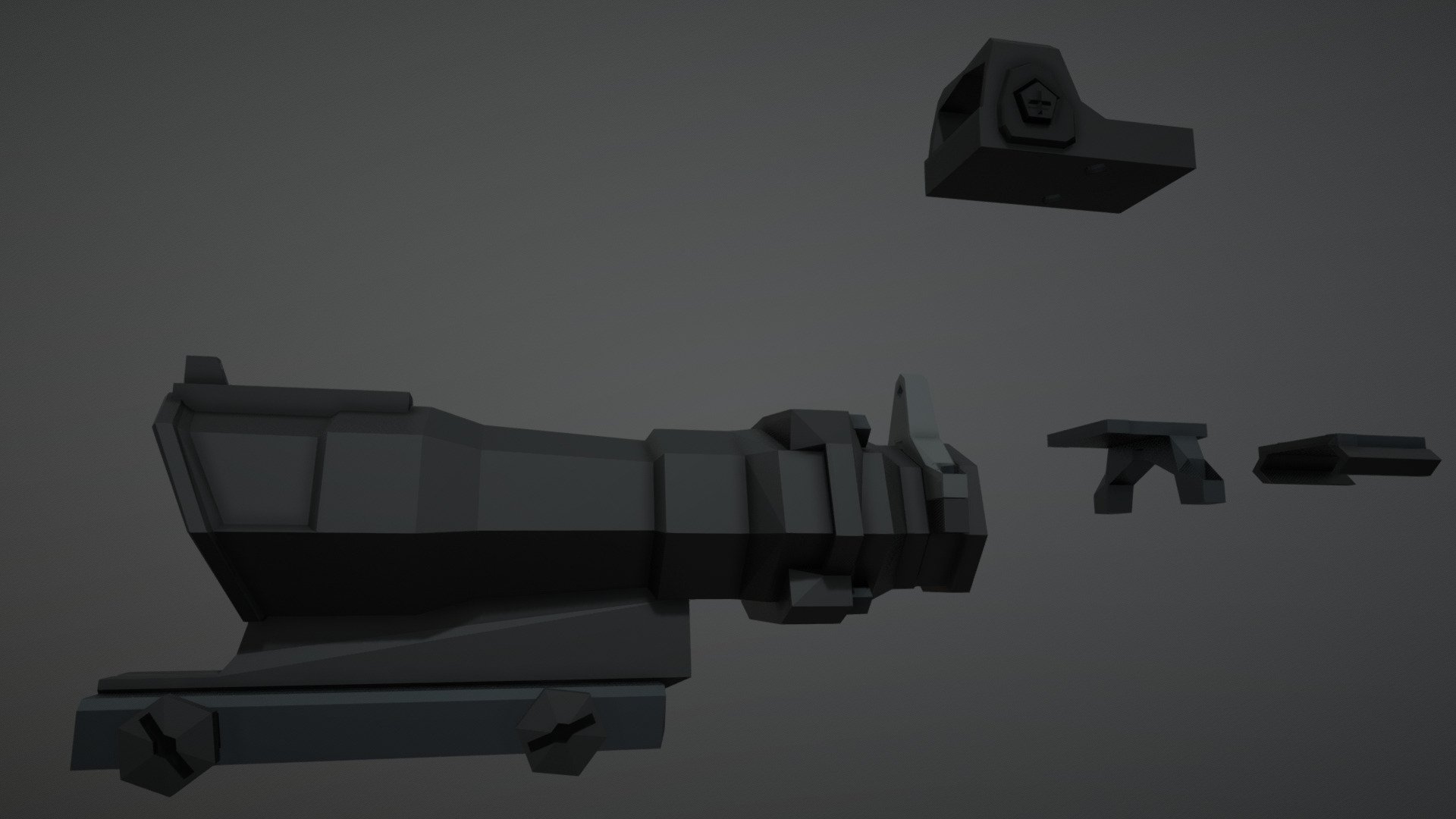 Low-Poly Trijicon ACOG scope & RMR reflex sight - Download Free 3D ...