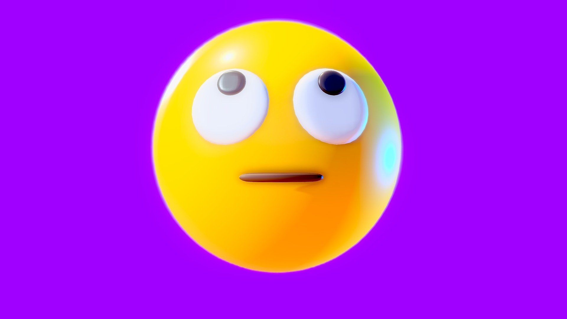 Rolling Eyes Up Face Emoticon Emoji or Smiley - Buy Royalty Free 3D ...